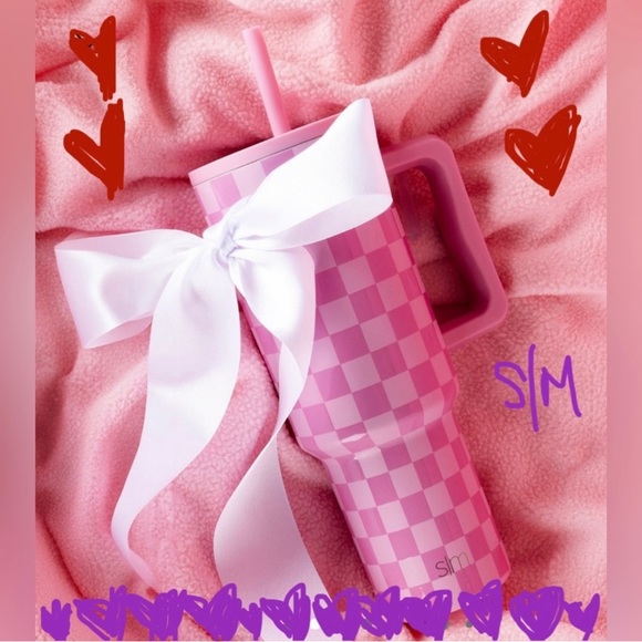 Simple Modern | Dining | Htf Pink Checkmate Simple Modern 4oz Tumbler ...